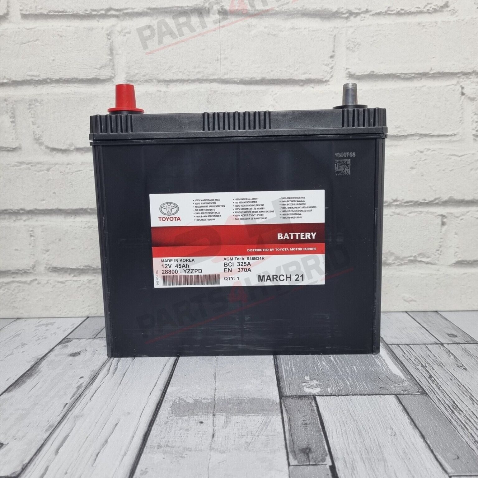 GENUINE LEXUS LS600H 12V BATTERY WITH SENSOR STARTER AUXILIARY BATTERY ...