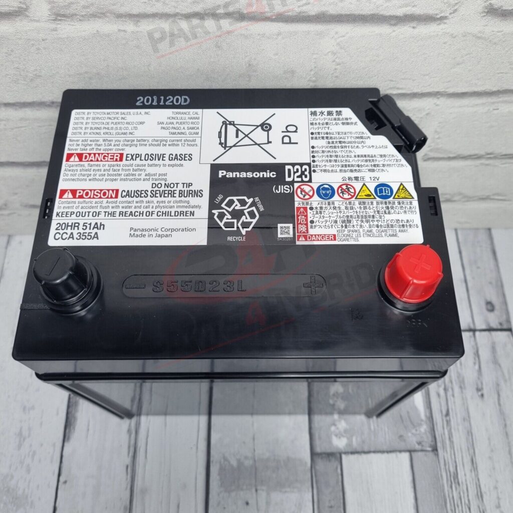 GENUINE TOYOTA VELLFIRE 12V BATTERY PANASONIC S55D23L TEMP SENSOR ...
