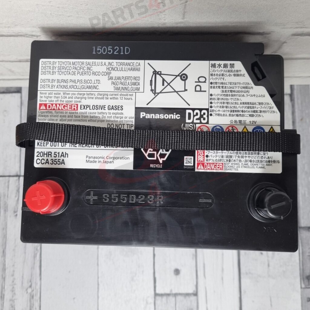 Genuine Toyota RAV4 Hybrid 12V Battery Panasonic 12V S55D23R 51AH 28800 ...
